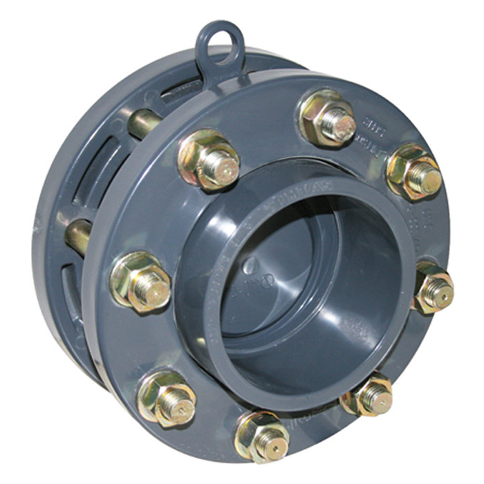 Pimtas pvc terugslagklep 63 mm incl. kraagbus en flens set